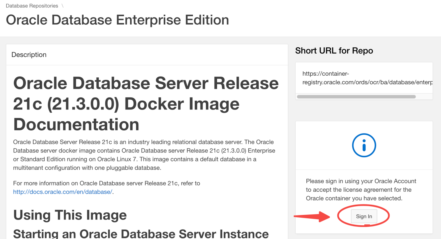 使用 Docker 工具安装不同版本的oracle数据库 6601